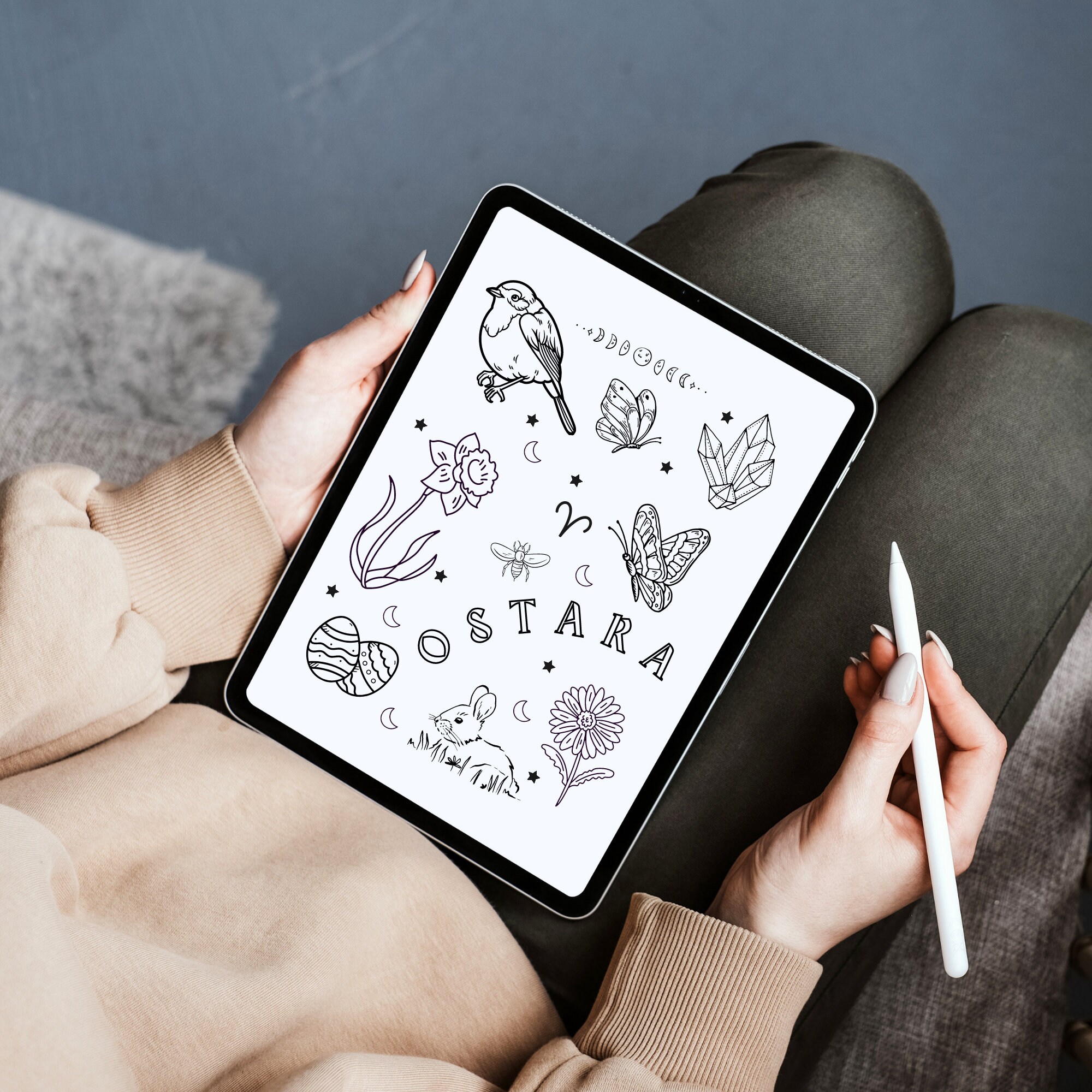 Ostara Coloring Pages 5 Page Printable Coloring Book Pagan Sabbat ...