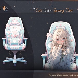 3x Cute Vtuber Fantasy Gaming Chairs / Vtuber Asset / Vtuber Stream ...