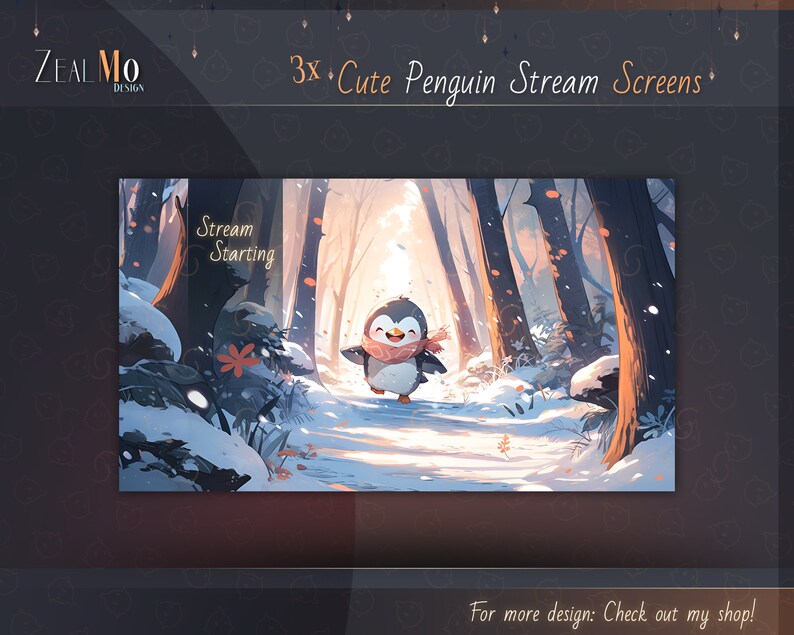 3x Cute Penguin Stream Screen / Starting, Be Right Back & Ending Stream ...