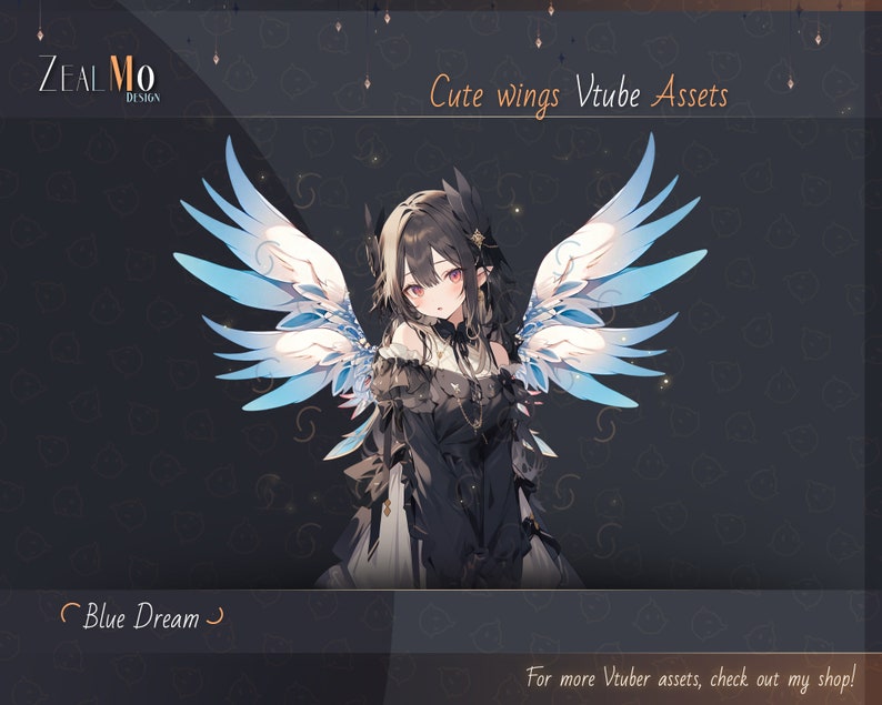 Cute Vtuber Fantasy Wings / Vtuber Asset / Vtuber Stream Decoration ...