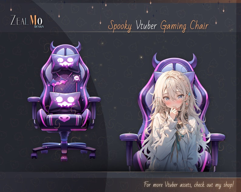 Spooky Vtuber Gaming Chair Asset (digital Download) - Etsy
