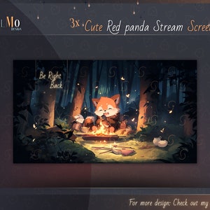 3x Cute Red Panda Stream Screen / Starting, Be Right Back & Ending ...