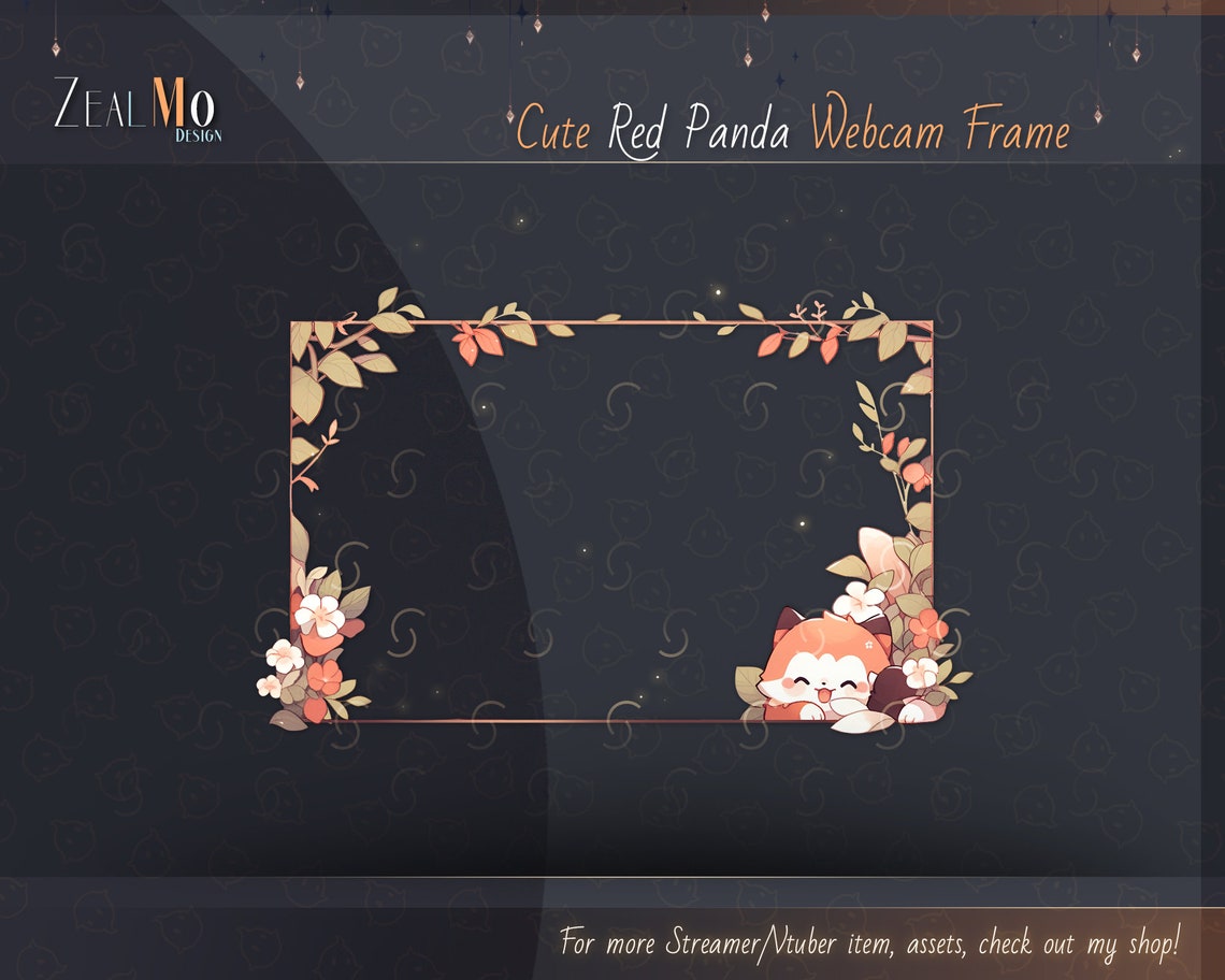 Cute Red Panda Webcam Frame / Cute Twitch Assets / Stream Decoration ...