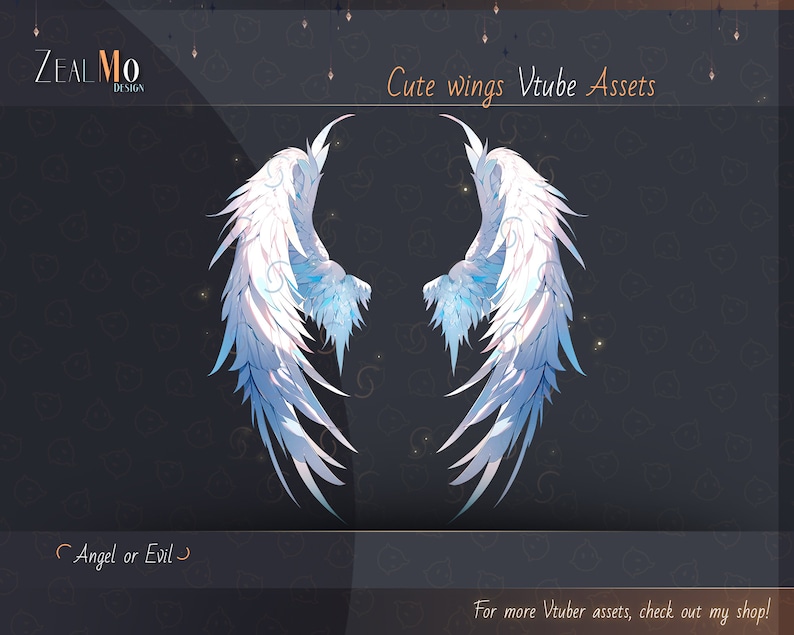Cute Vtuber Fantasy Wings / Vtuber Asset / Vtuber Stream Decoration / Digital Download - Etsy