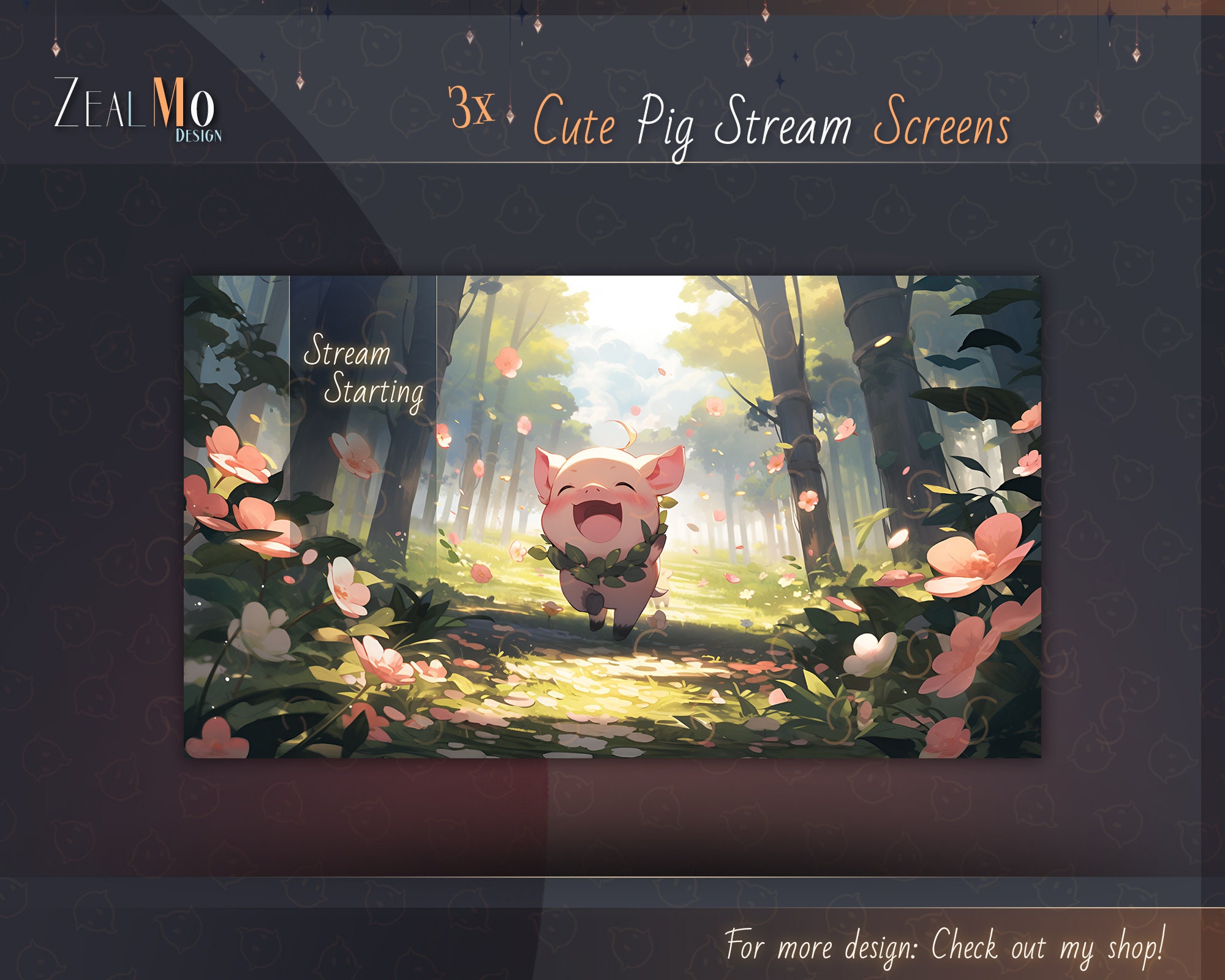 3x Cute Pig Stream Screen / Starting, Be Right Back & Ending Stream ...