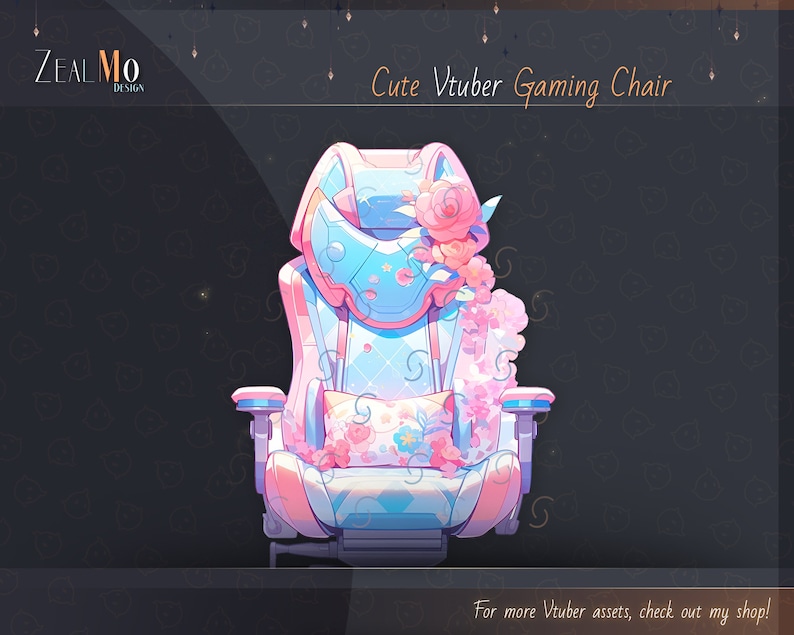 Cute Vtuber Fantasy Gaming Chair / Vtuber Asset / Vtuber Stream ...