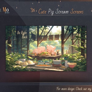 3x Cute Pig Stream Screen / Starting, Be Right Back & Ending Stream ...