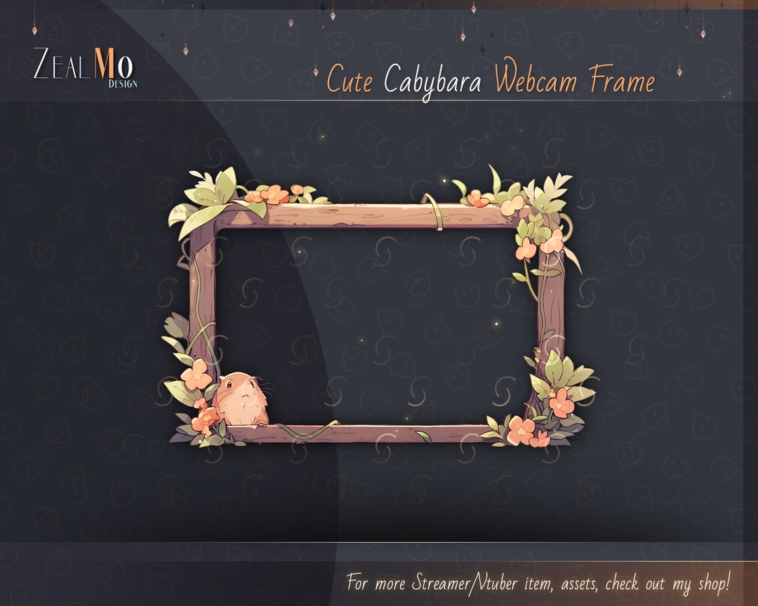 Cute Capybara Webcam Frame / Cute Twitch Assets / Stream Decoration ...