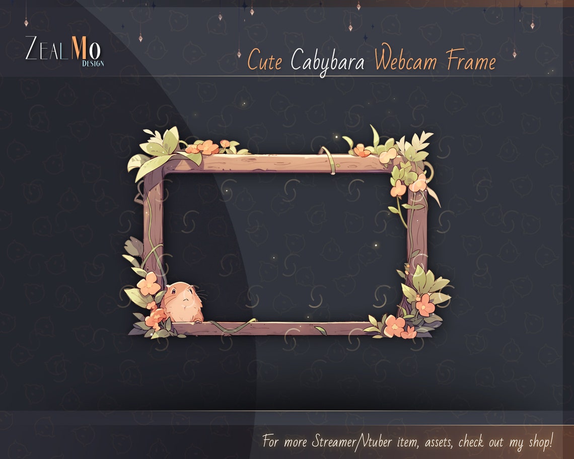 Cute Capybara Webcam Frame / Cute Twitch Assets / Stream Decoration ...