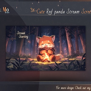 3x Cute Red Panda Stream Screen / Starting, Be Right Back & Ending Stream Overlays - Etsy