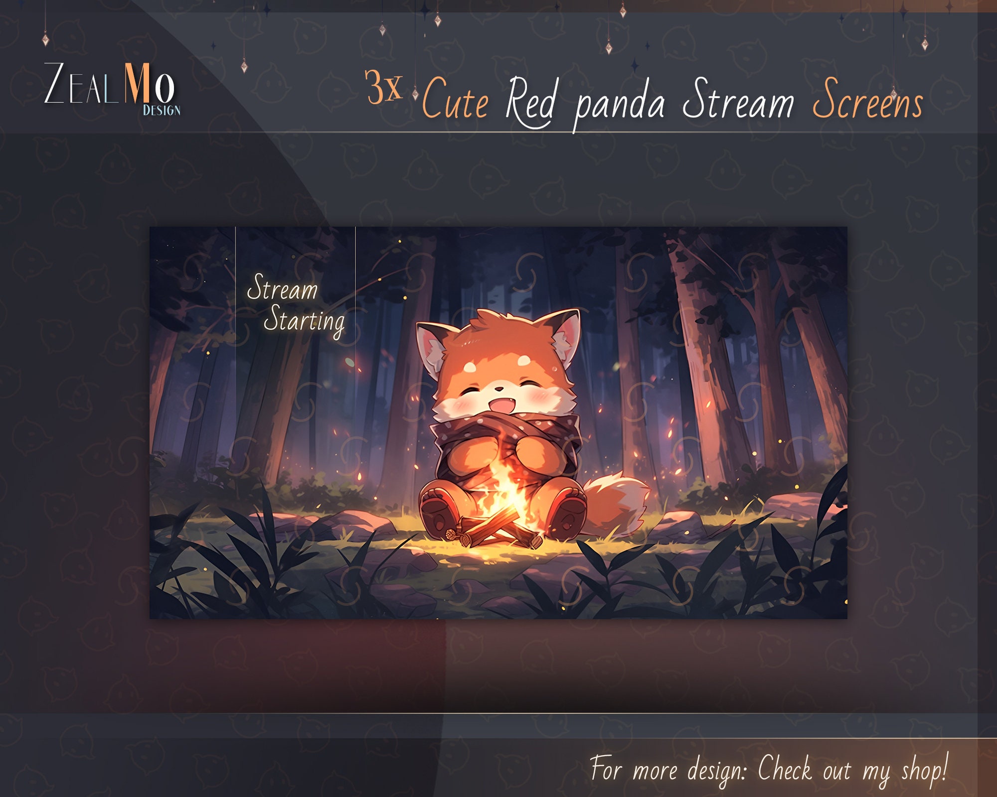 3x Cute Red Panda Stream Screen / Starting, Be Right Back & Ending ...