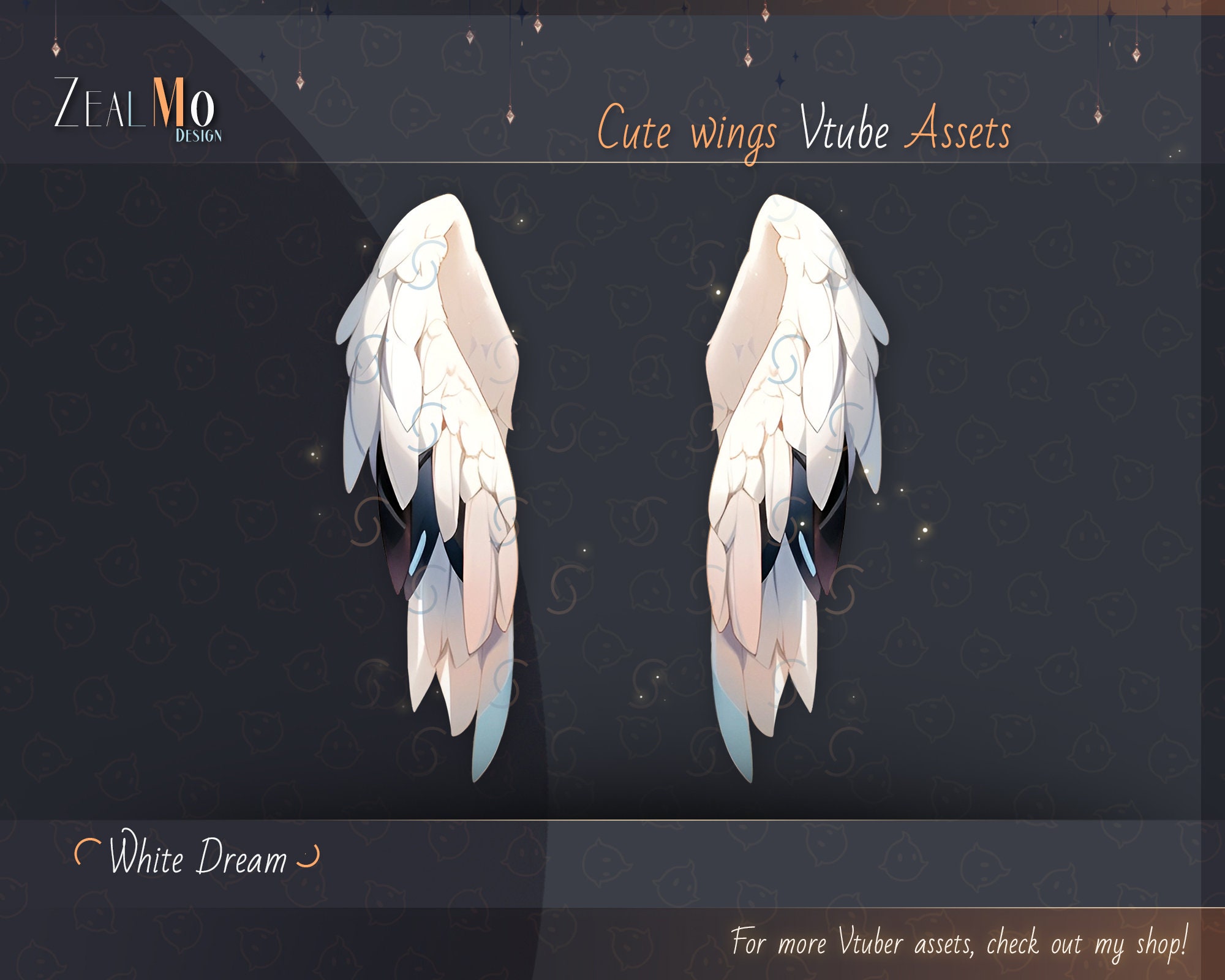 Cute Vtuber Fantasy Wings / Vtuber Asset / Vtuber Stream Decoration ...
