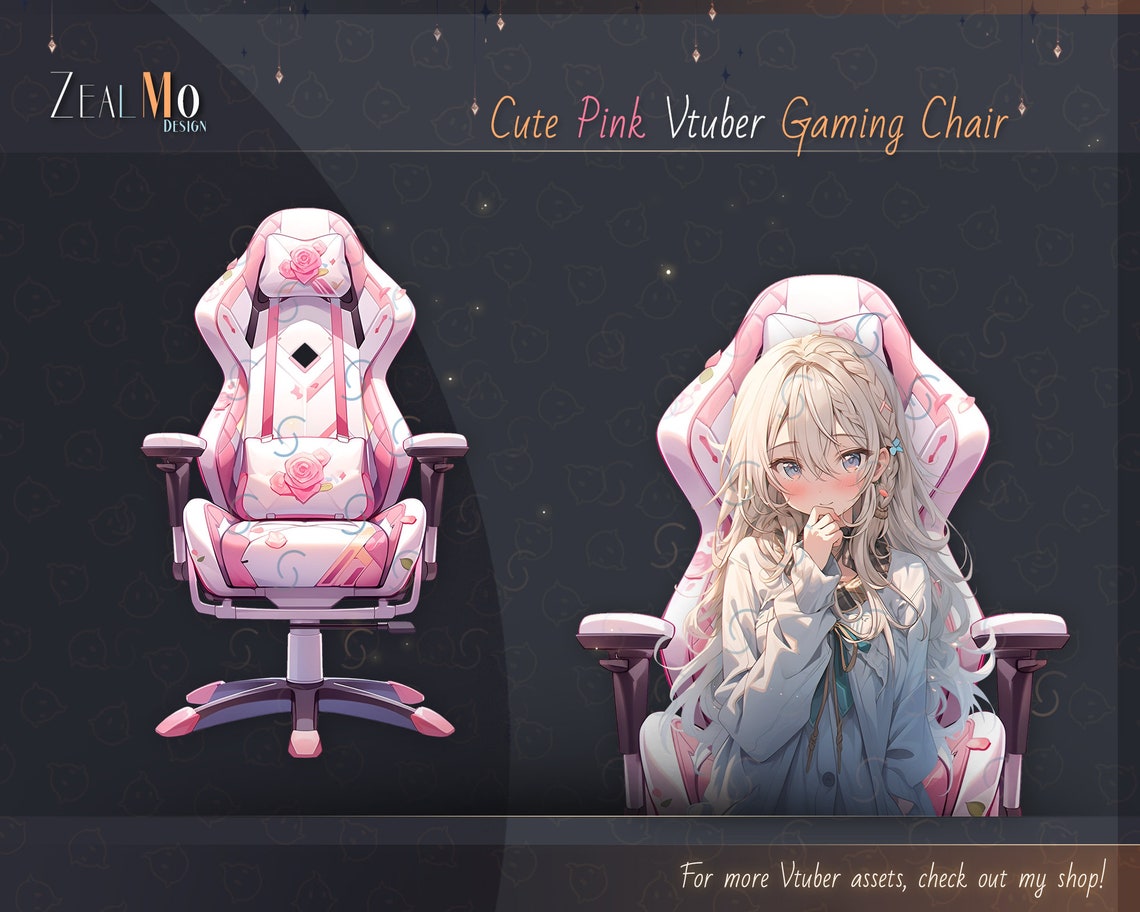 2x Cute Vtuber Fantasy Gaming Chairs / Vtuber Asset / Vtuber Stream ...