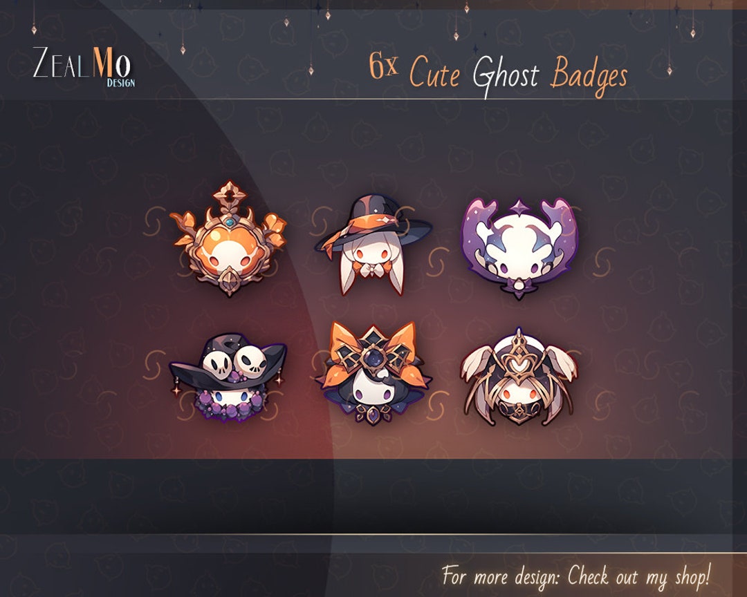 6x Ghost Twitch Badges / Ghostface Badge Design for Your Stream/ Twitch ...