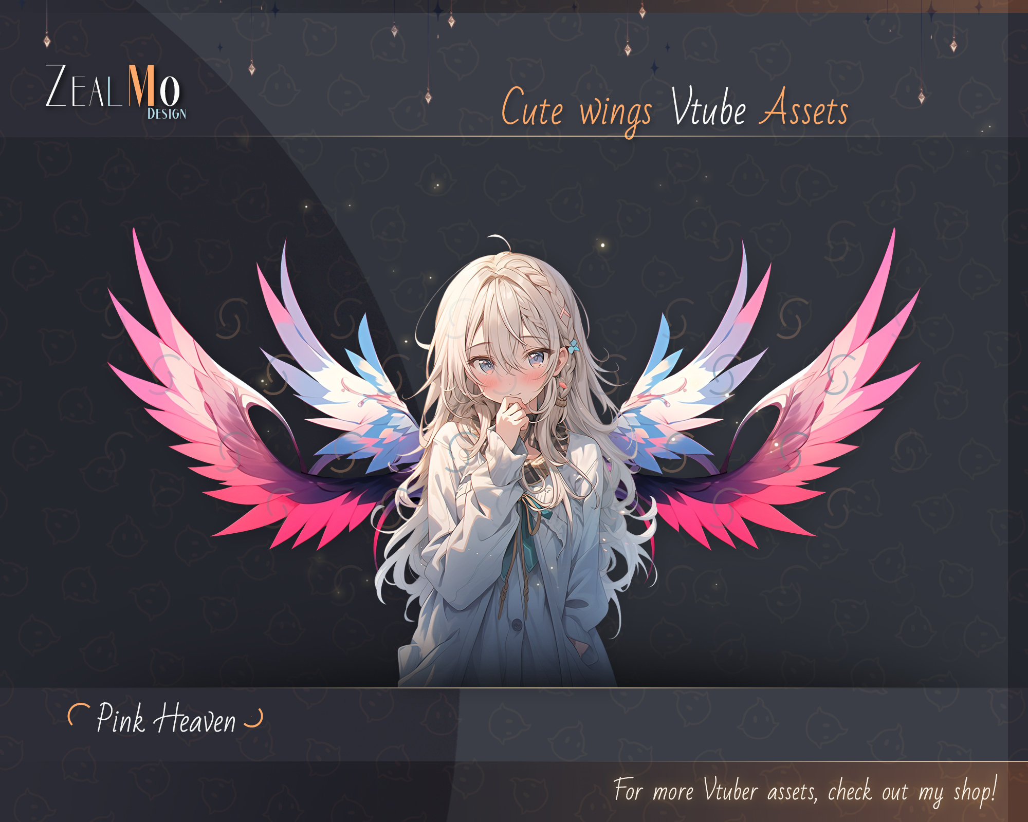 Cute Vtuber Fantasy Wings / Vtuber Asset / Vtuber Stream Decoration ...