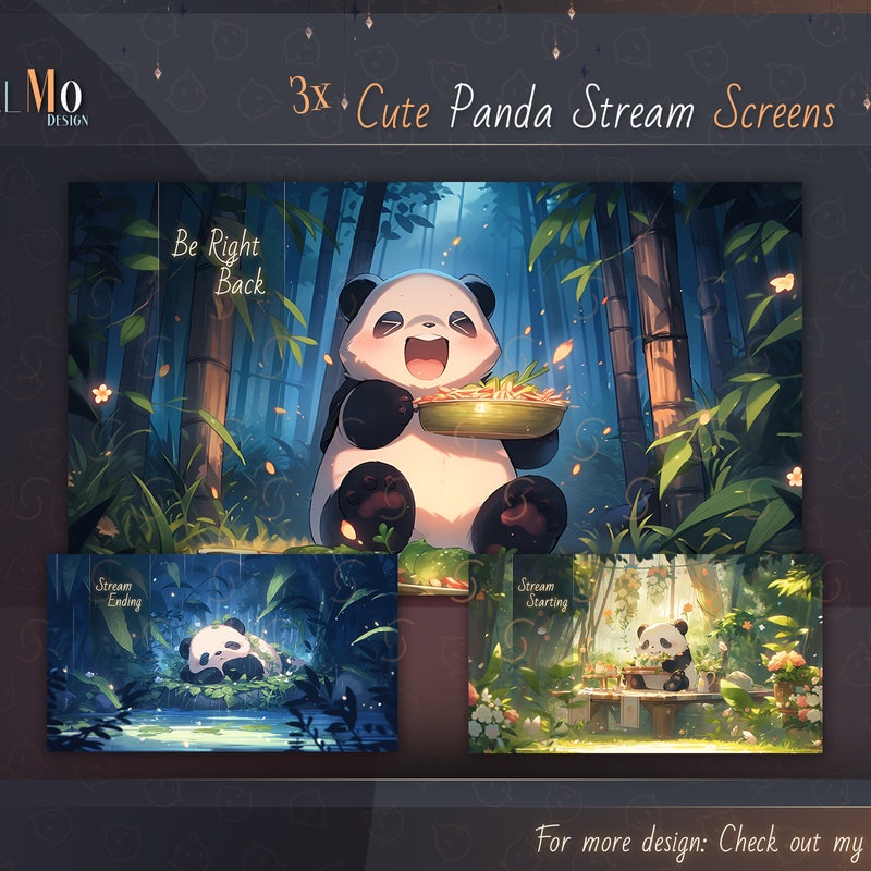 Twitch Panda Overlay - Etsy