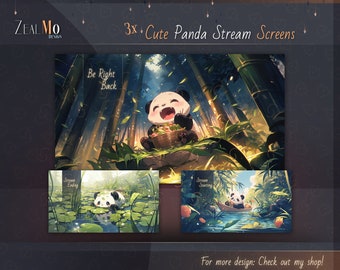 3x Cute Bear Stream Screen / Starting, Be Right Back & Ending Stream ...