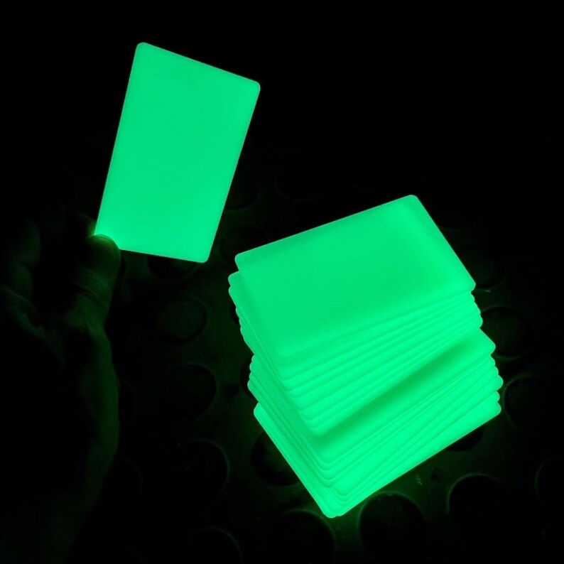 Glowdaddy Hyperglow GLOW CARDS Glow in the Dark Credit Card - Etsy