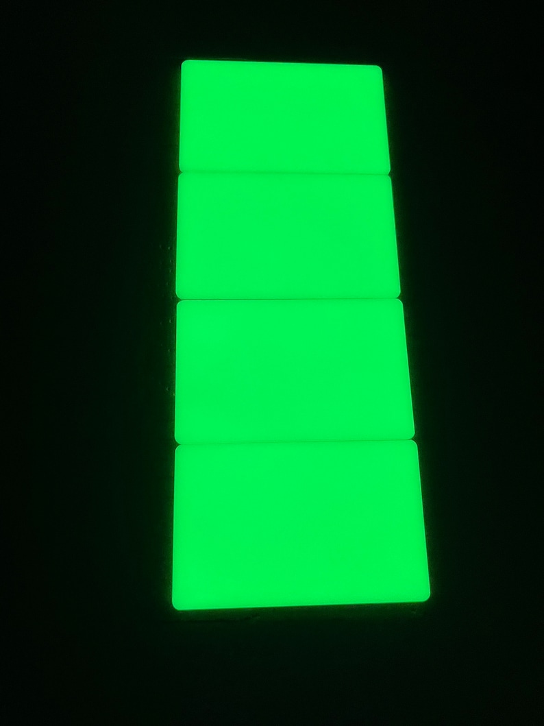 Glowdaddy Hyperglow GLOW CARDS Glow in the Dark Credit Card, Camping ...