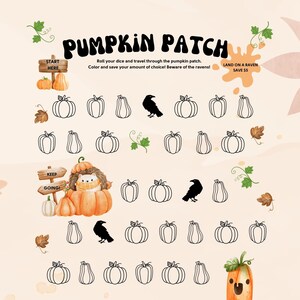 Printable Autumn Savings Challengepumpkin Patchcash Envelope Dashboard ...