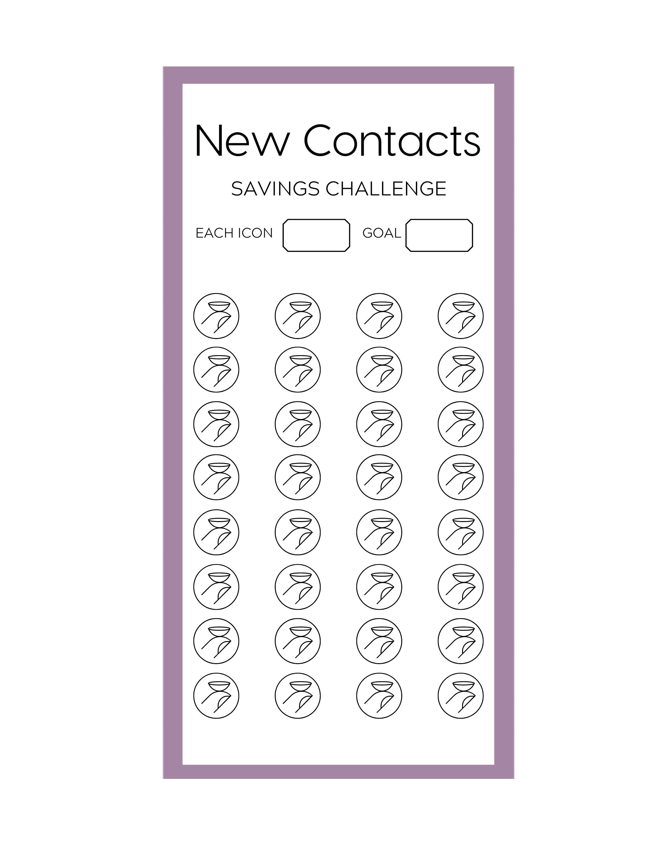 Printable Optical Savings Challenge New Eyeglasses New Contacts Eye ...