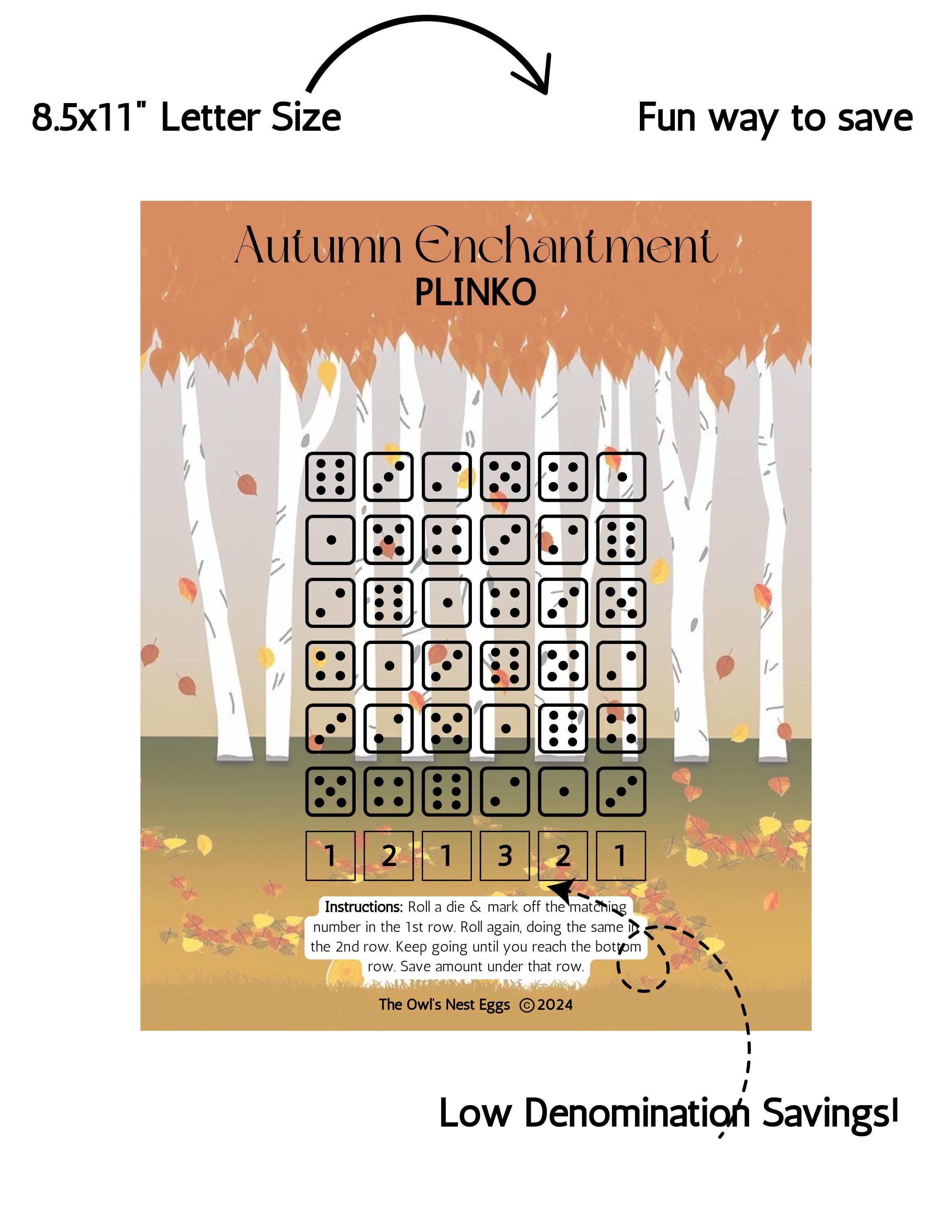 ADD ON #5 Printable Autumn Savings Challenge Box |plinko Savings ...