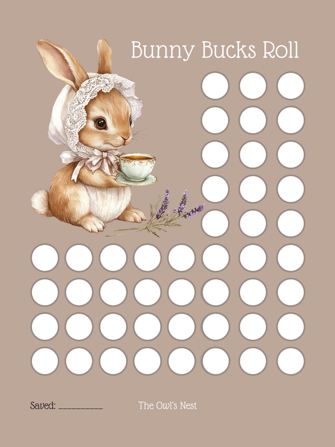 Bunny Bucks Rollvintage Easterroll and Save Challengeprintable ...