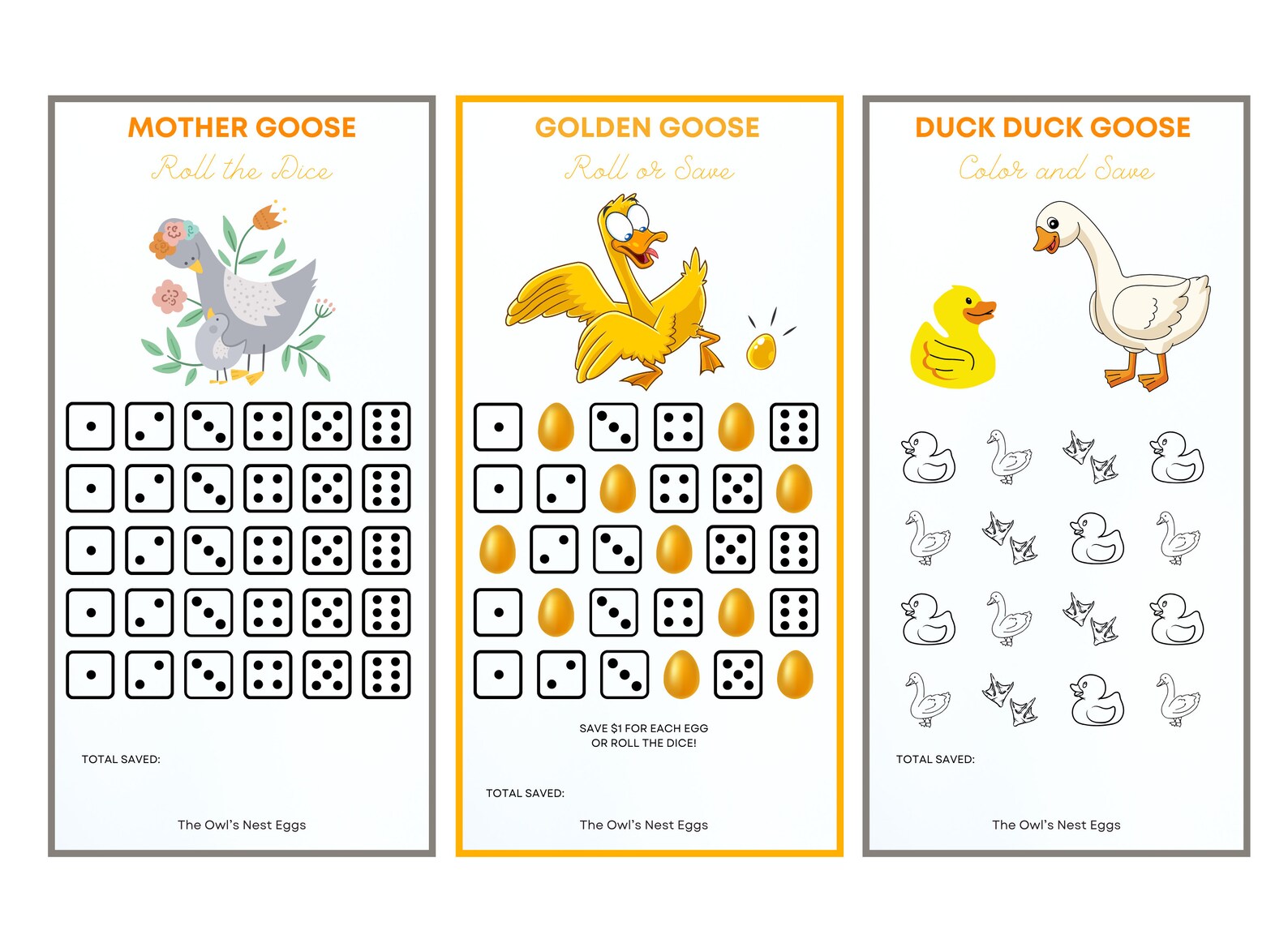 Roll the Dice Savings Challenge|printable Savings Challenge|honk-tastic ...