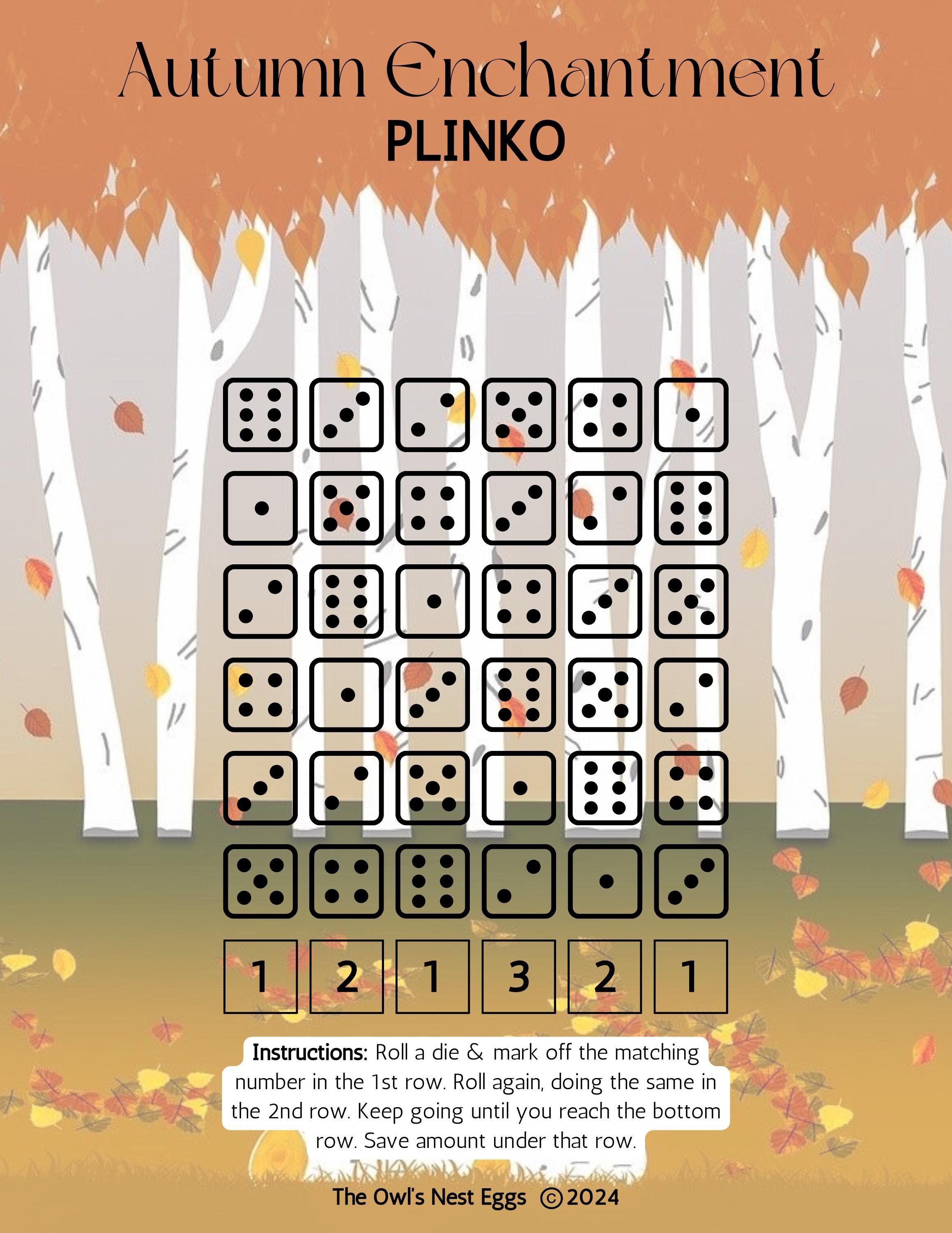 ADD ON #5 Printable Autumn Savings Challenge Box |plinko Savings ...