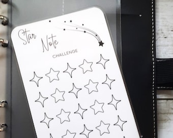Printable Star Note Trackera6 Cash Savings Challengestar Notesavings ...