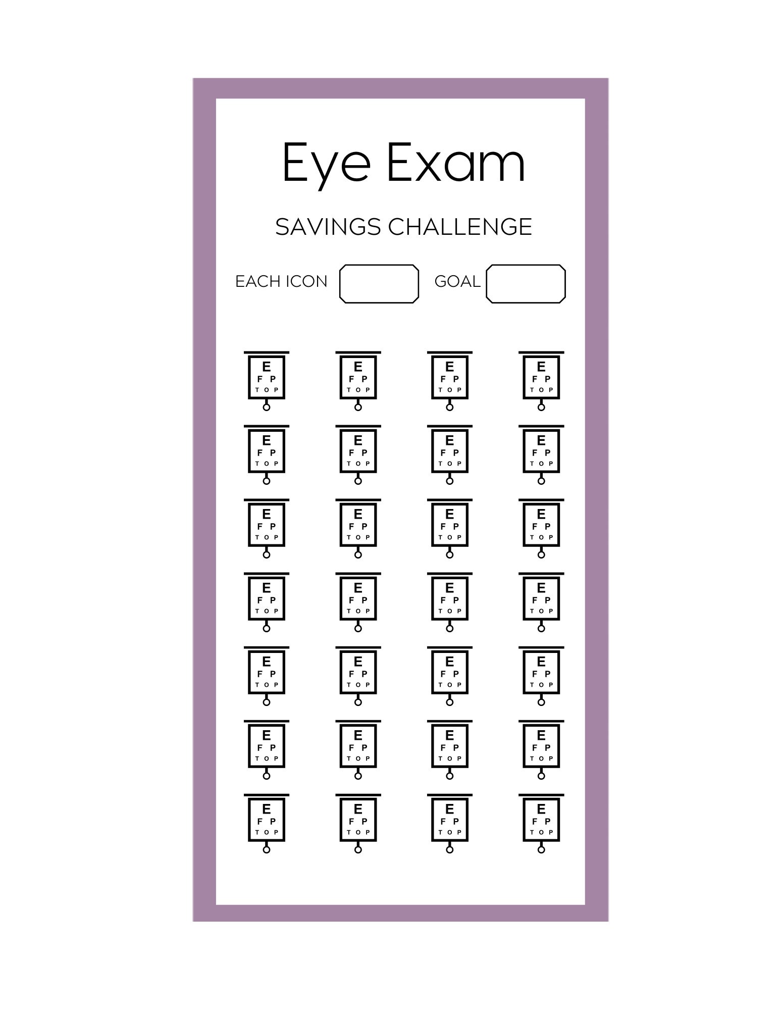 Printable Optical Savings Challenge | New Eyeglasses | New Contacts ...