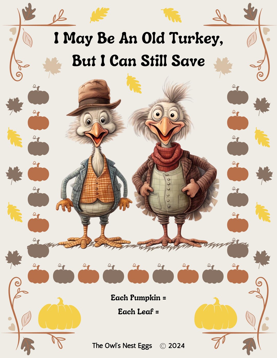 Printable Thanksgiving Savings Challenge|turkey|roll and Save|roll the ...