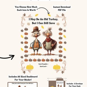Printable Thanksgiving Savings Challenge|turkey|roll and Save|roll the ...