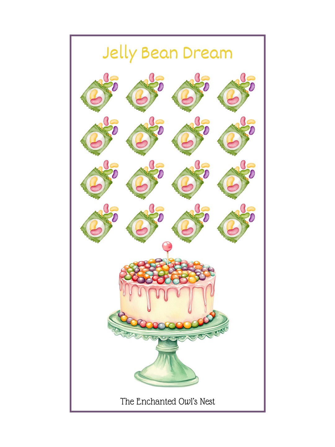 Printable Jelly Bean Dream Savings Challenge Bundle|easter|dashboard ...