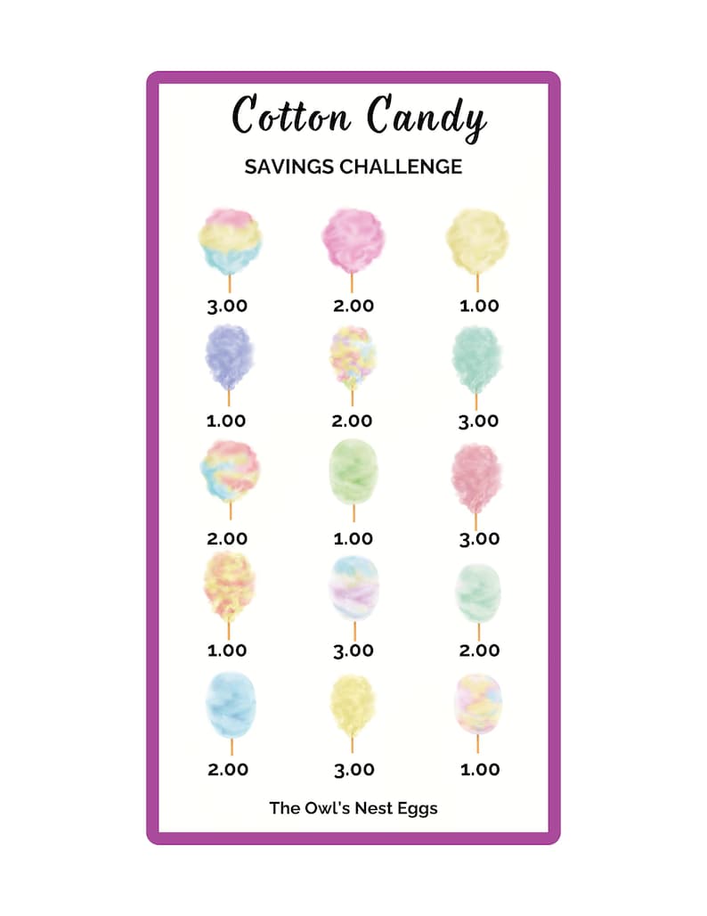 ADD ON #2 Printable Sweet Tooth Savings Challenge Box |48 PC Sweet ...