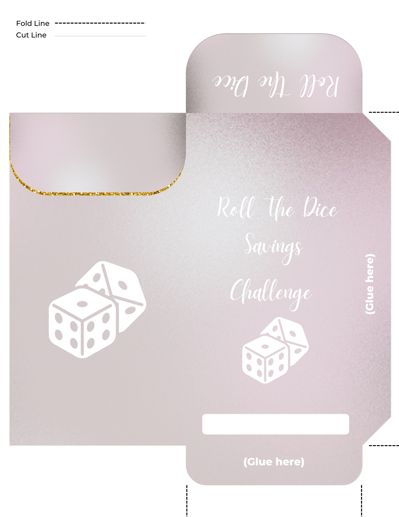 Printable Roll the Dice Savings Challenge | Printable Savings Challenge ...