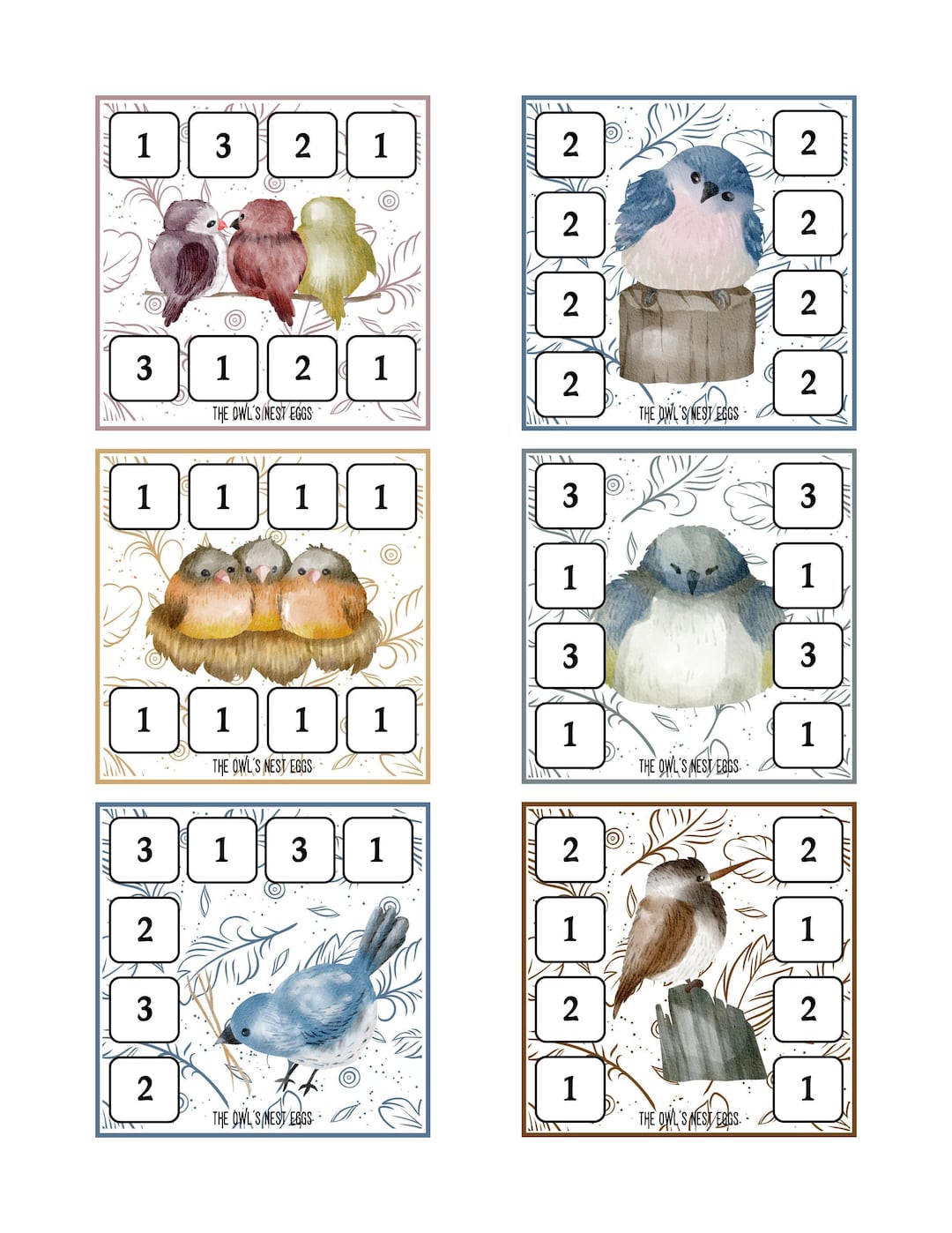 Tiny Bird Printable Savings Challenge|bird Lovers|tiny Tuesday|low ...