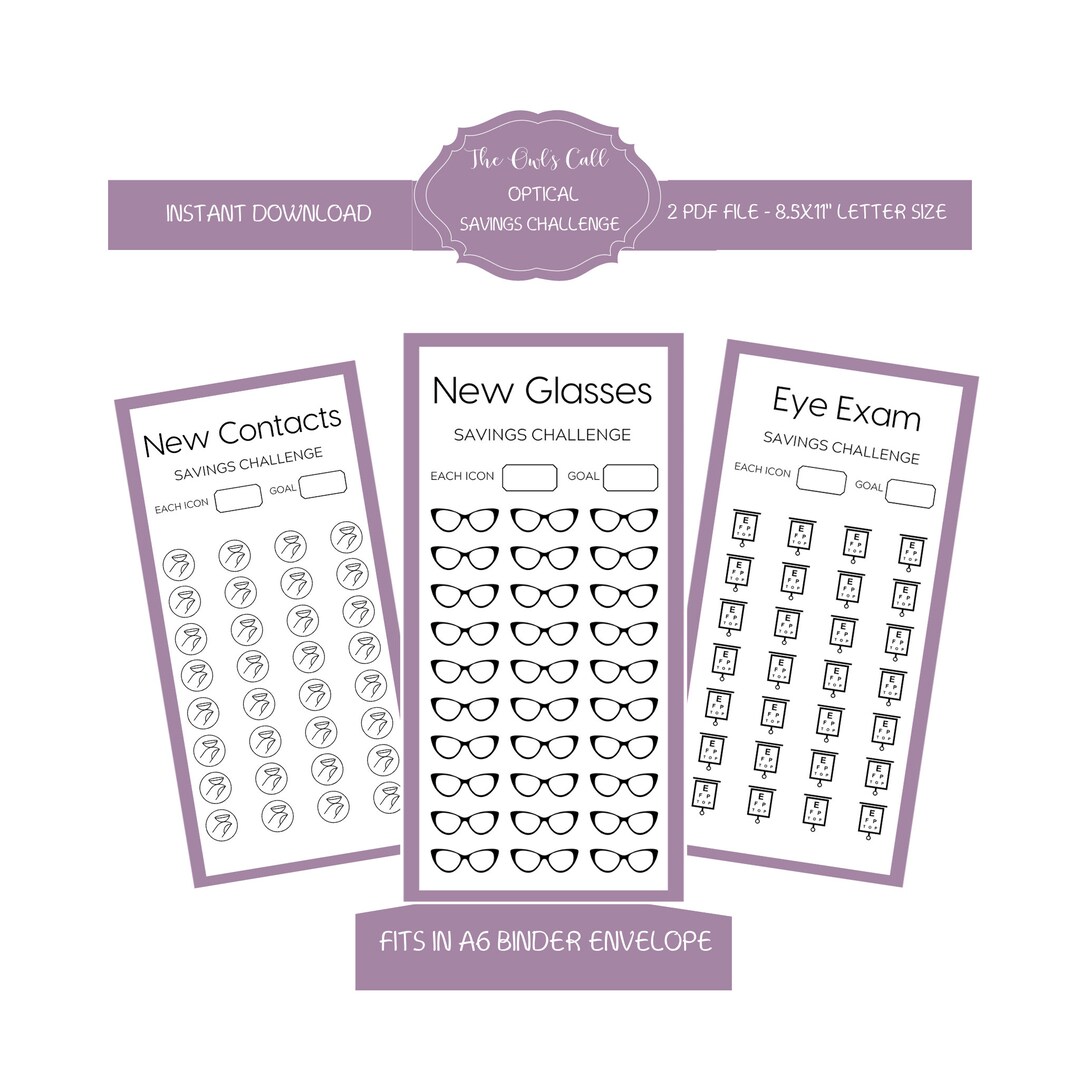 Printable Optical Savings Challenge | New Eyeglasses | New Contacts ...