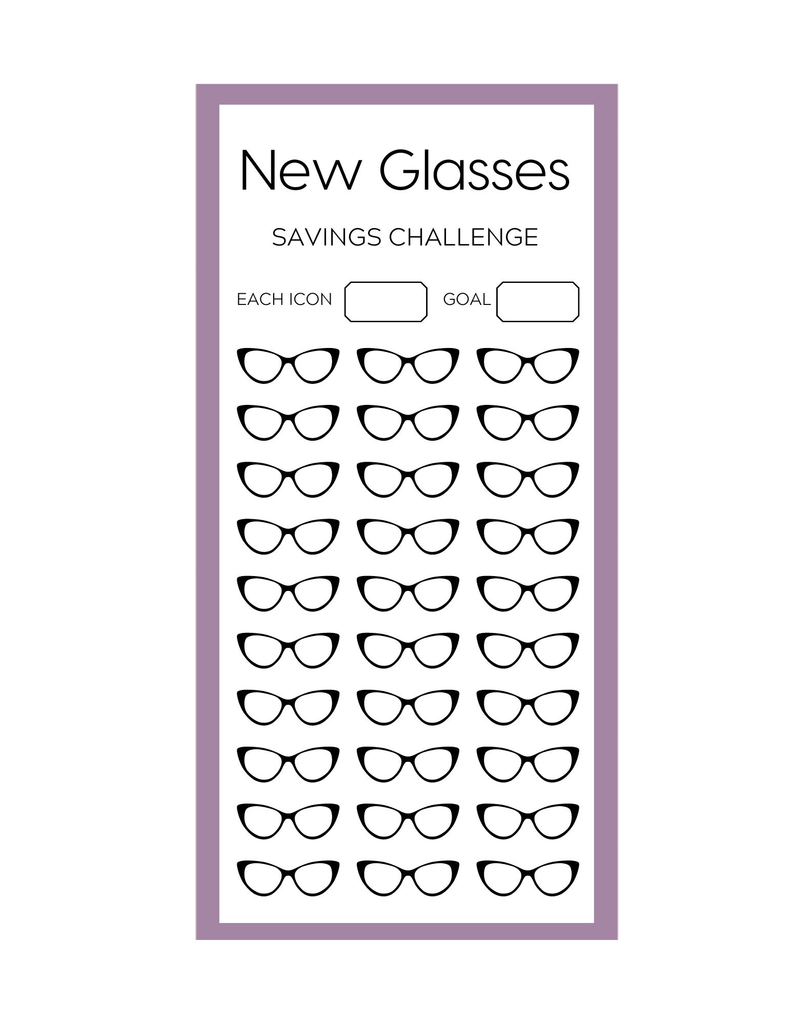 Printable Optical Savings Challenge New Eyeglasses New Contacts Eye ...