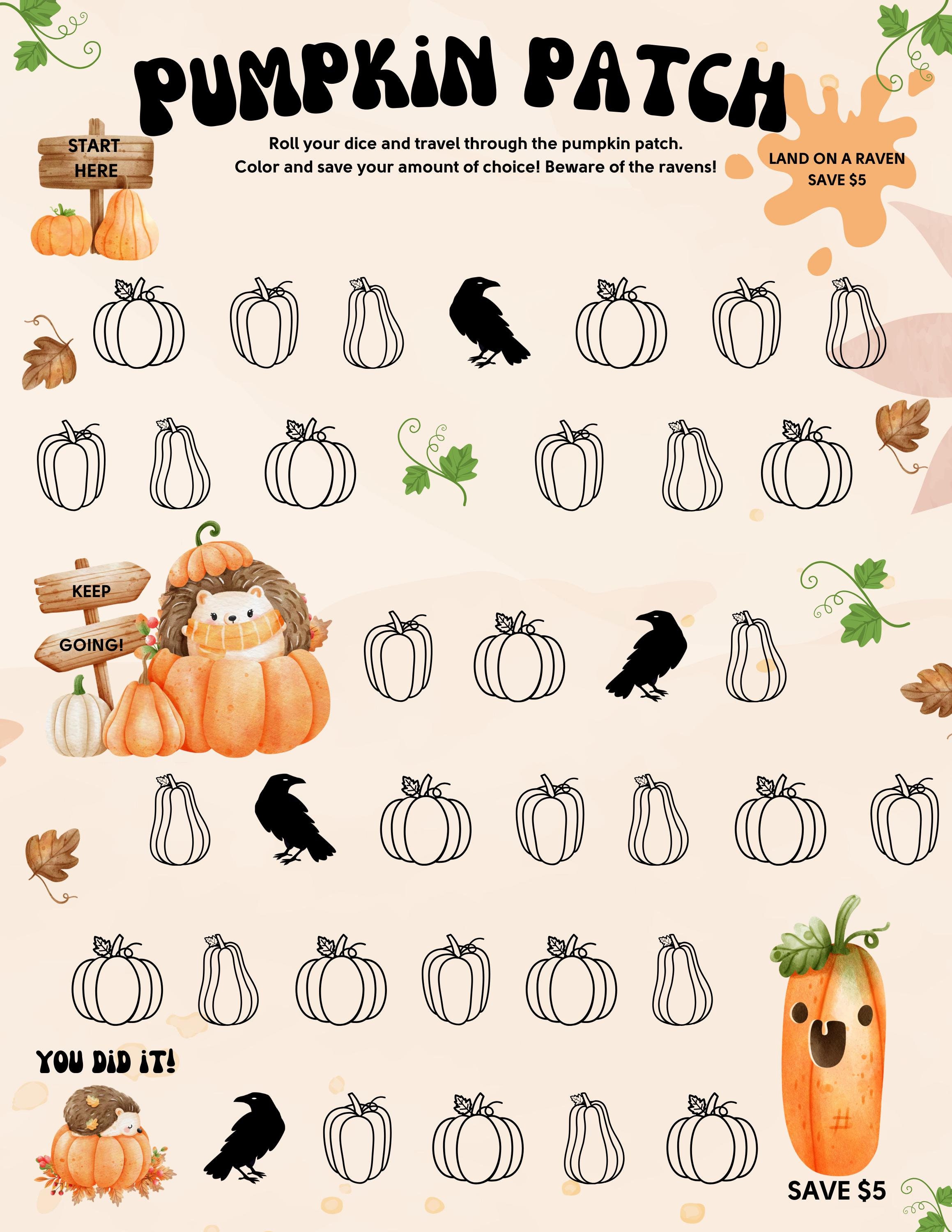 Printable Autumn Savings Challenge|pumpkin Patch|cash Envelope ...