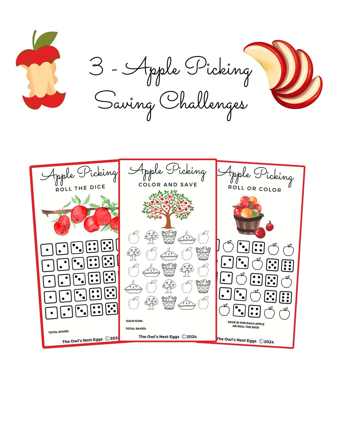 Printable Apple Picking Savings Challenge |fall Savings Challenge ...