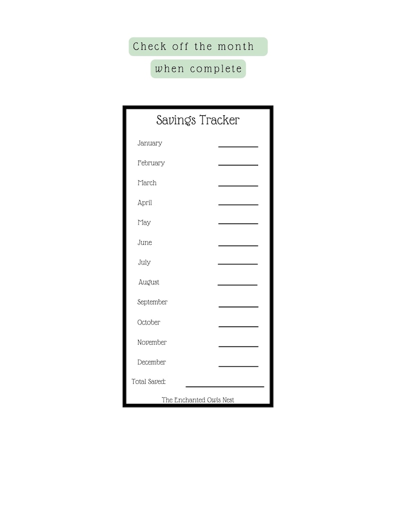 Printable Acorn to Oak Sunday Savings Challenge Book|2026 Year Long ...