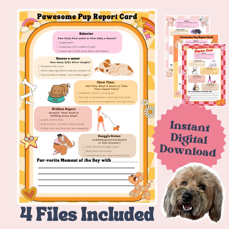 Dog Report Card - Etsy