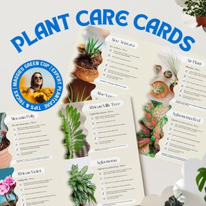 Plant Profile Care Guide Editable Canva Cards Plant Labels Indoor ...