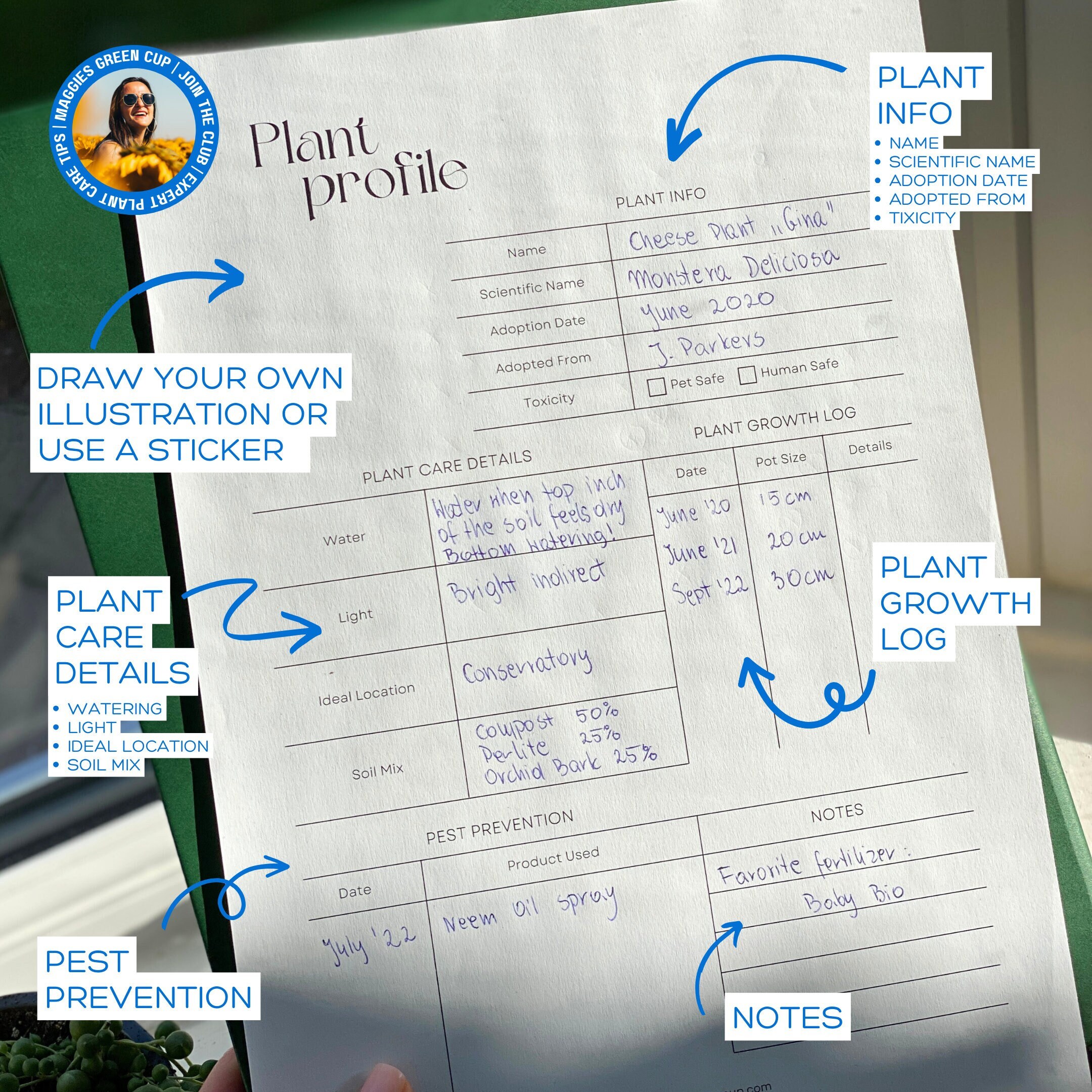 Plant Care Journal ZZ Plant Guide Cards Spreadsheet Plant Bundle Garden ...