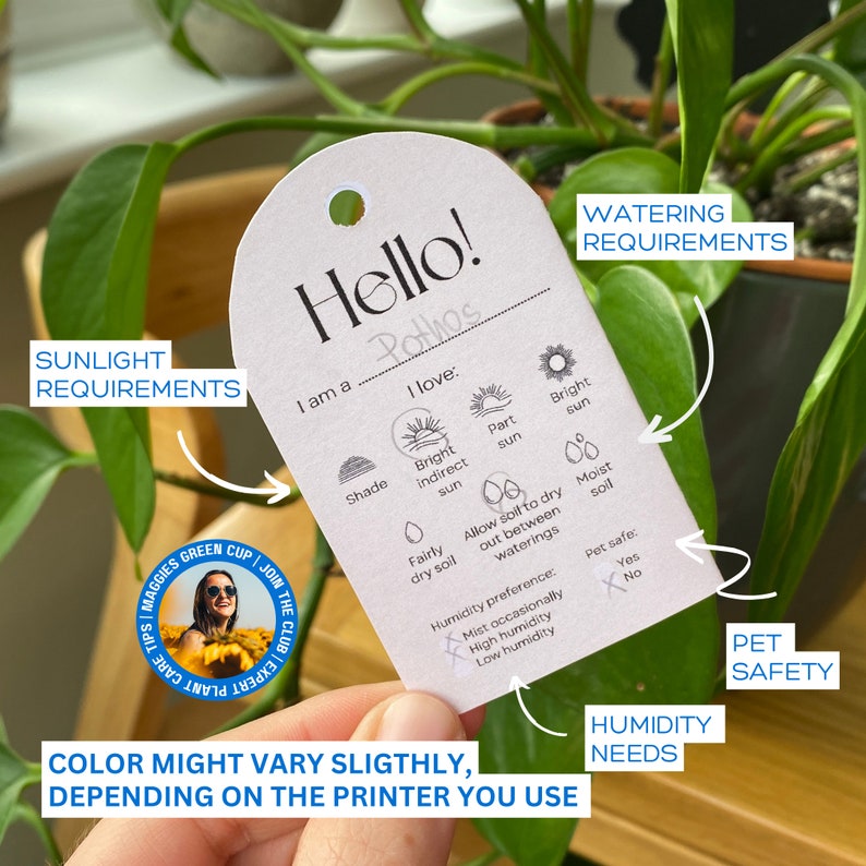 Plant Care Cards & Watering Tracker: Plant Lover Gift (digital Download ...