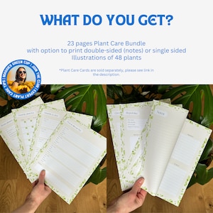 Plant Profile Card Plant Care Journal Printable Houseplants Planner ...