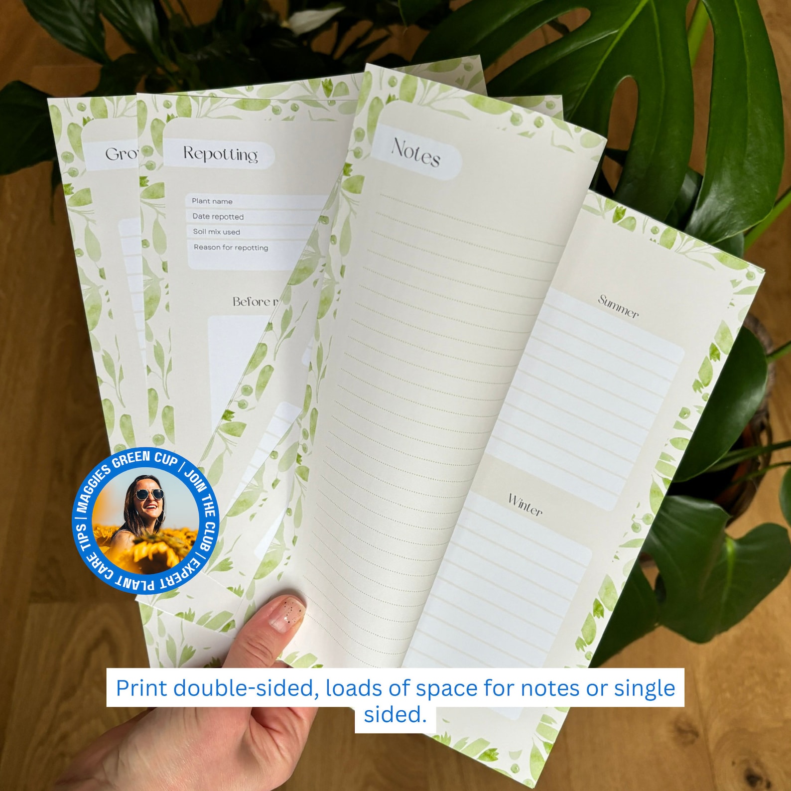 Plant Profile Card Plant Care Journal Printable Houseplants Planner ...