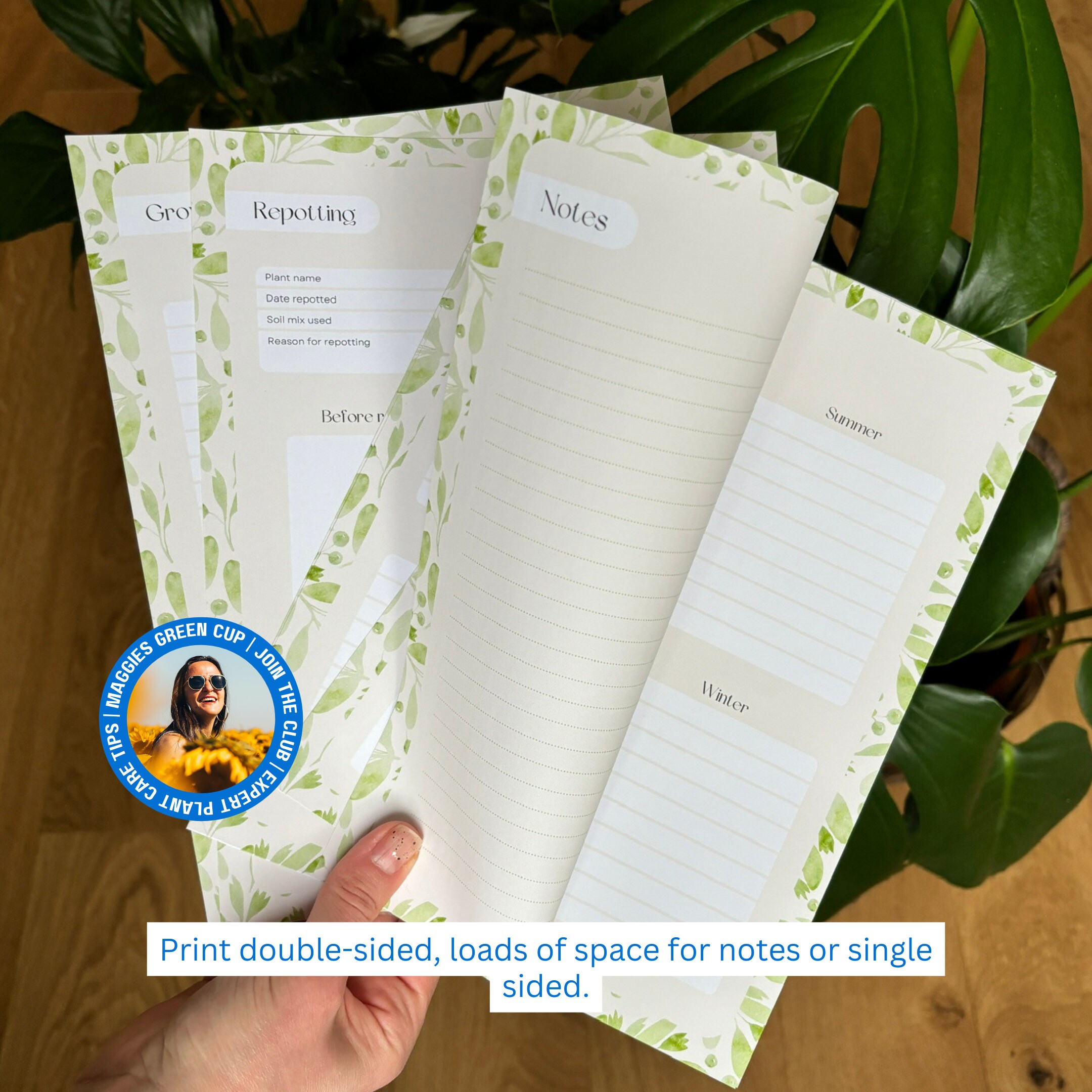 Plant Profile Card Plant Care Journal Printable Houseplants Planner ...