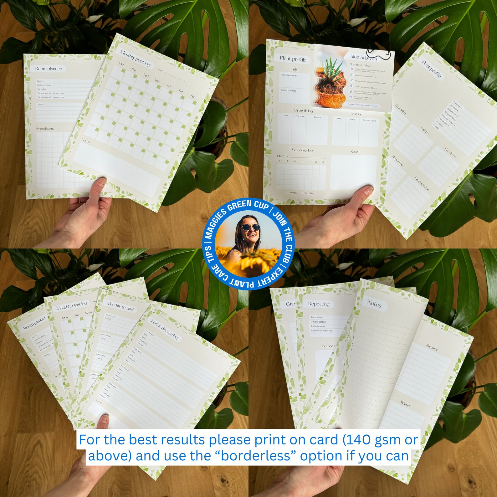 Plant Profile Card Plant Care Journal Printable Houseplants Planner ...